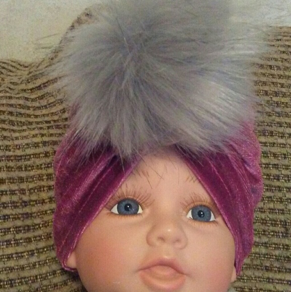 puff ball | Accessories | Babys Turban Type Puff Ball Cap | Poshmark
